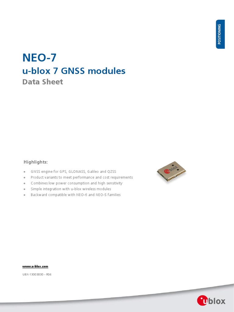 Uart Gps Neo-7m-C (B) - Neo 7 Datasheet | PDF | Online And Offline | Electrostatic Discharge