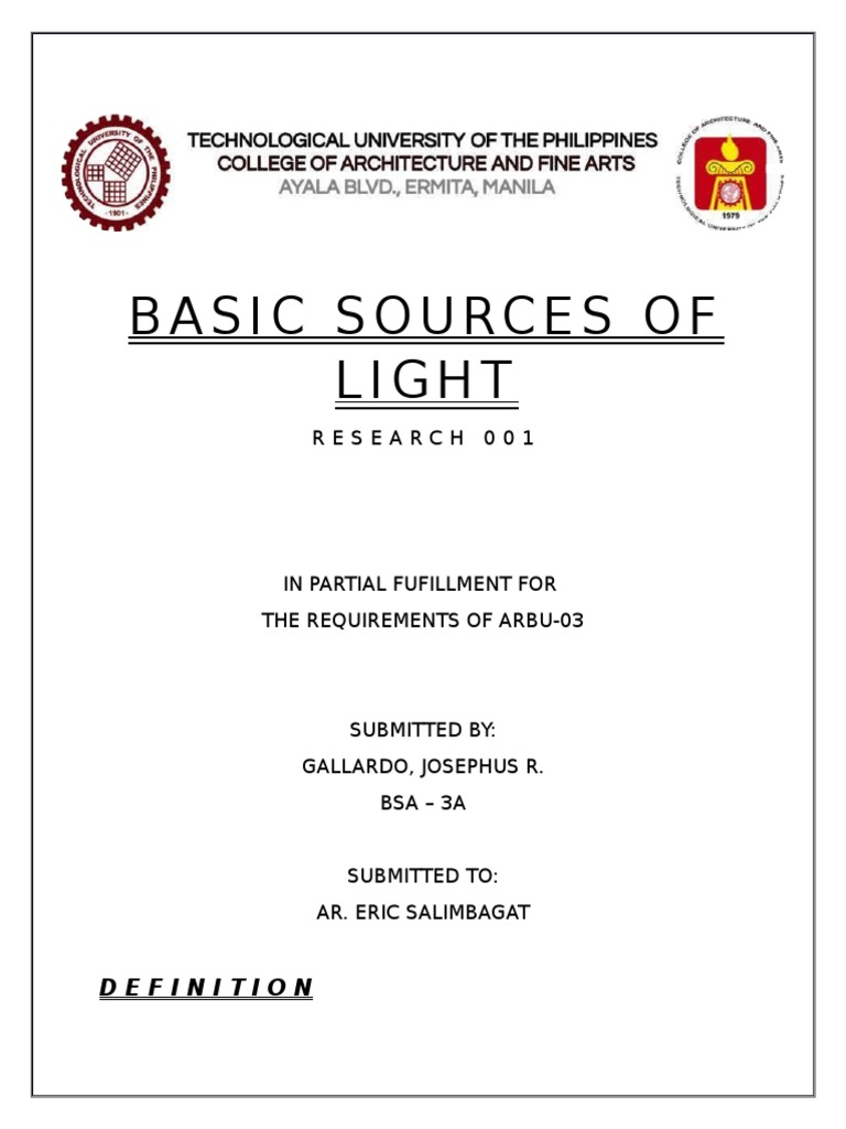 Basic Sources of Light | PDF | Incandescent Light Bulb | Ultraviolet