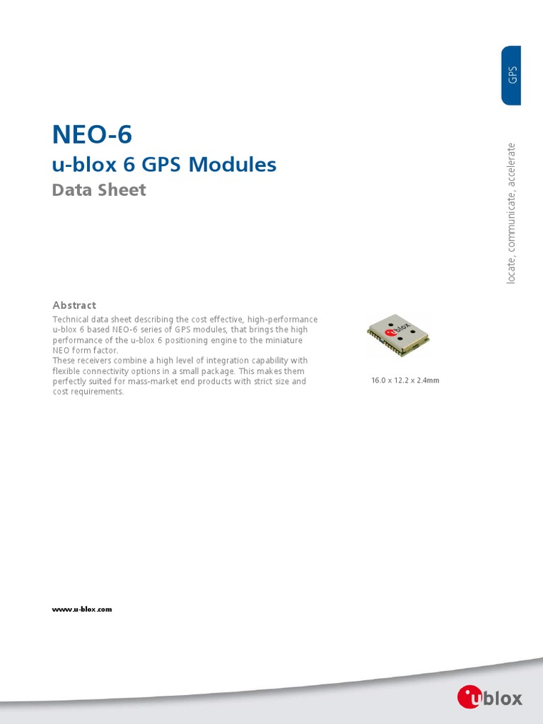 Uart Gps Neo-6m (B) - Neo 6 Datasheet | PDF | Electrostatic Discharge | Usb