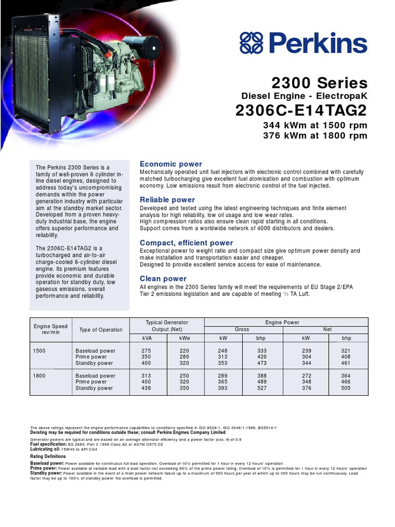 @perkins: 2300 Series 2306C-E14TAG2 | PDF | Diesel Engine | Engines