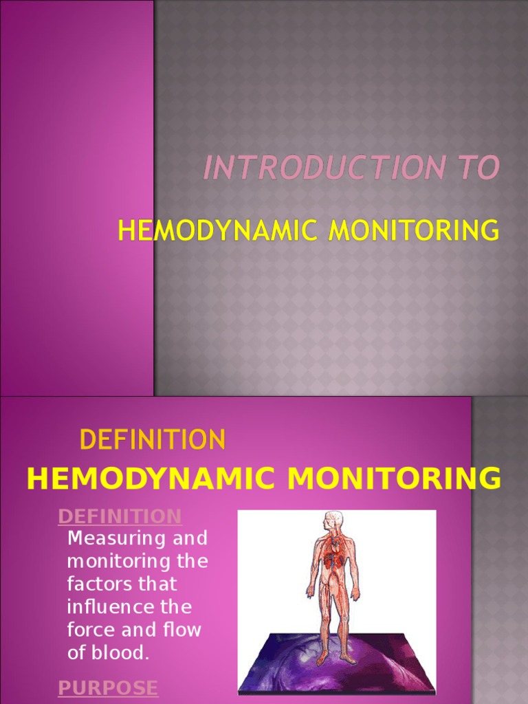 Hemodynamic Monitoring | PDF