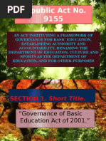 Ra 9155 | PDF | Governance | Curriculum
