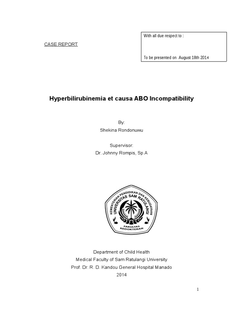 ABO Incompatibility in Neonate | PDF | Blood Type | Health Sciences