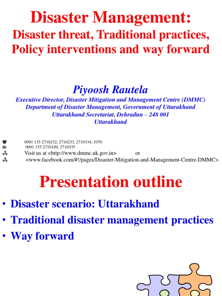 Disaster Management in Uttarakhand: Traditional Practices, Current ...