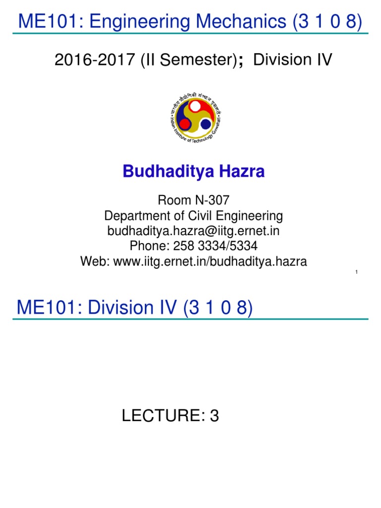 ME101 Lecture03 BH | Download Free PDF | Euclidean Vector | Theoretical Physics