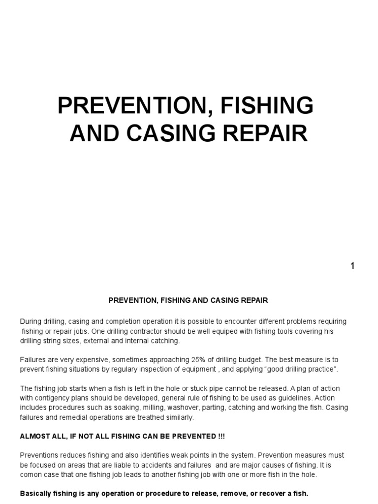 Prevent Fishing & Casing Failures | PDF | Casing (Borehole) | Drilling Rig