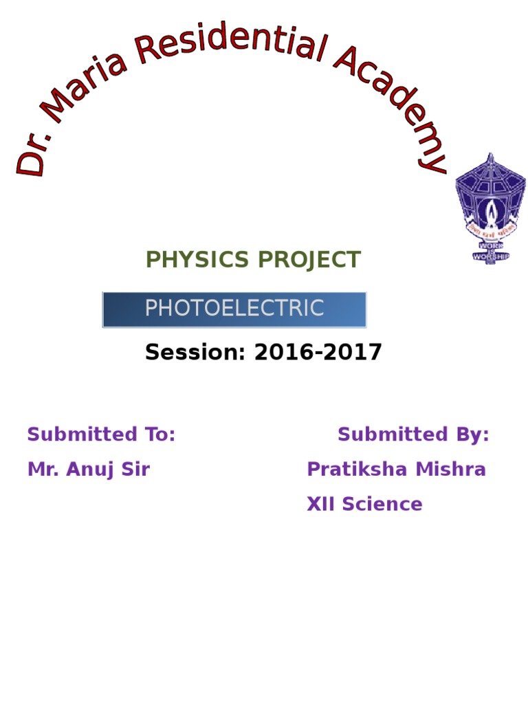 Physics Project: Photoelectric Effect | PDF