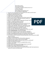 Personal History Questions | PDF