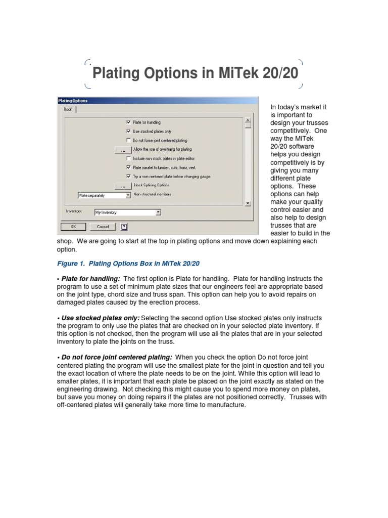 Plateing Options in MiTek | PDF | Truss | Science