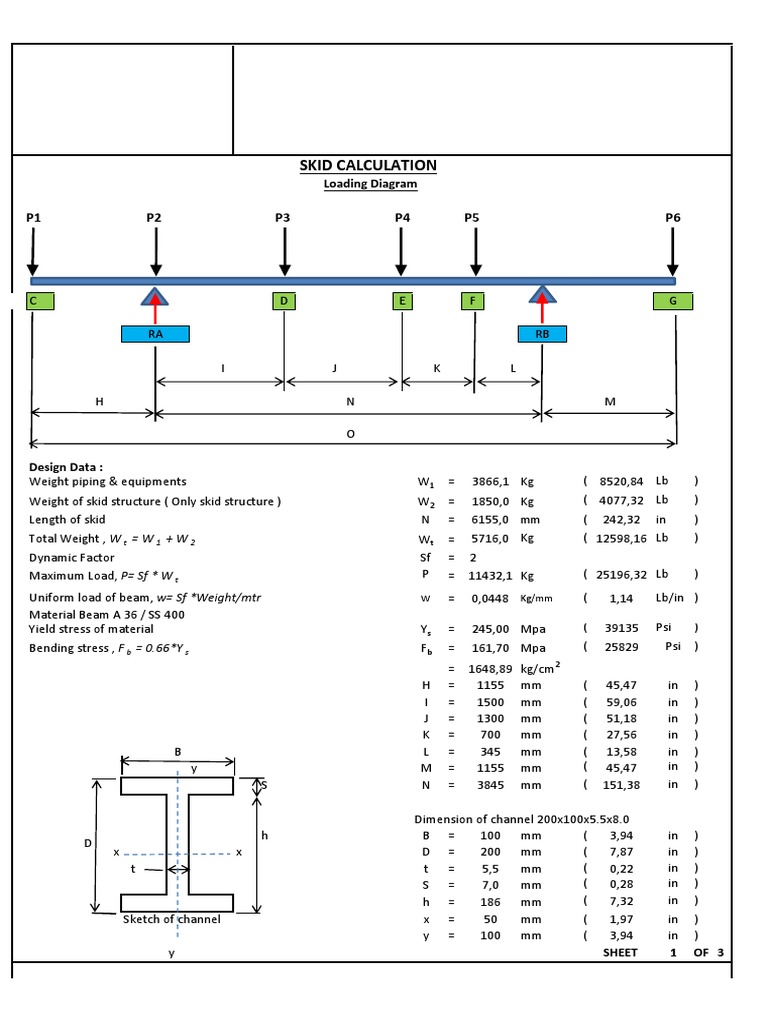 Skid Calculation MTR | PDF