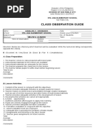 Sample of STAR Observation | PDF | Teachers | Classroom