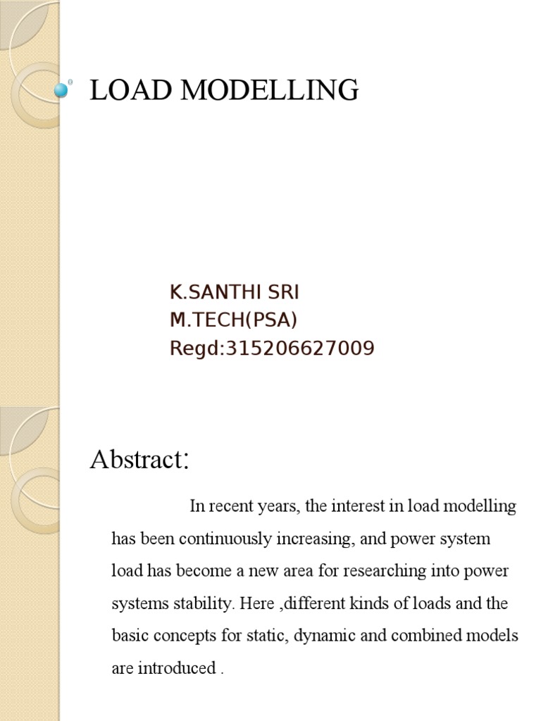 Load Modeling | PDF | Science & Mathematics