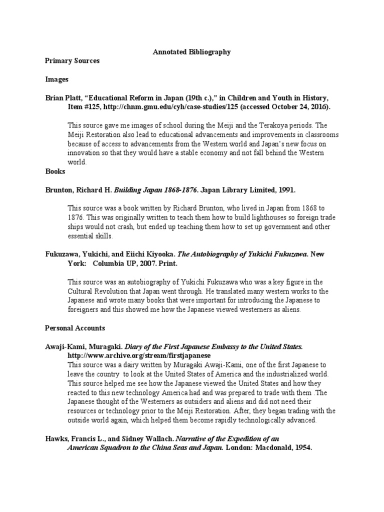 Meiji Restoration Annotated Bibliography | PDF | Empire Of Japan ...