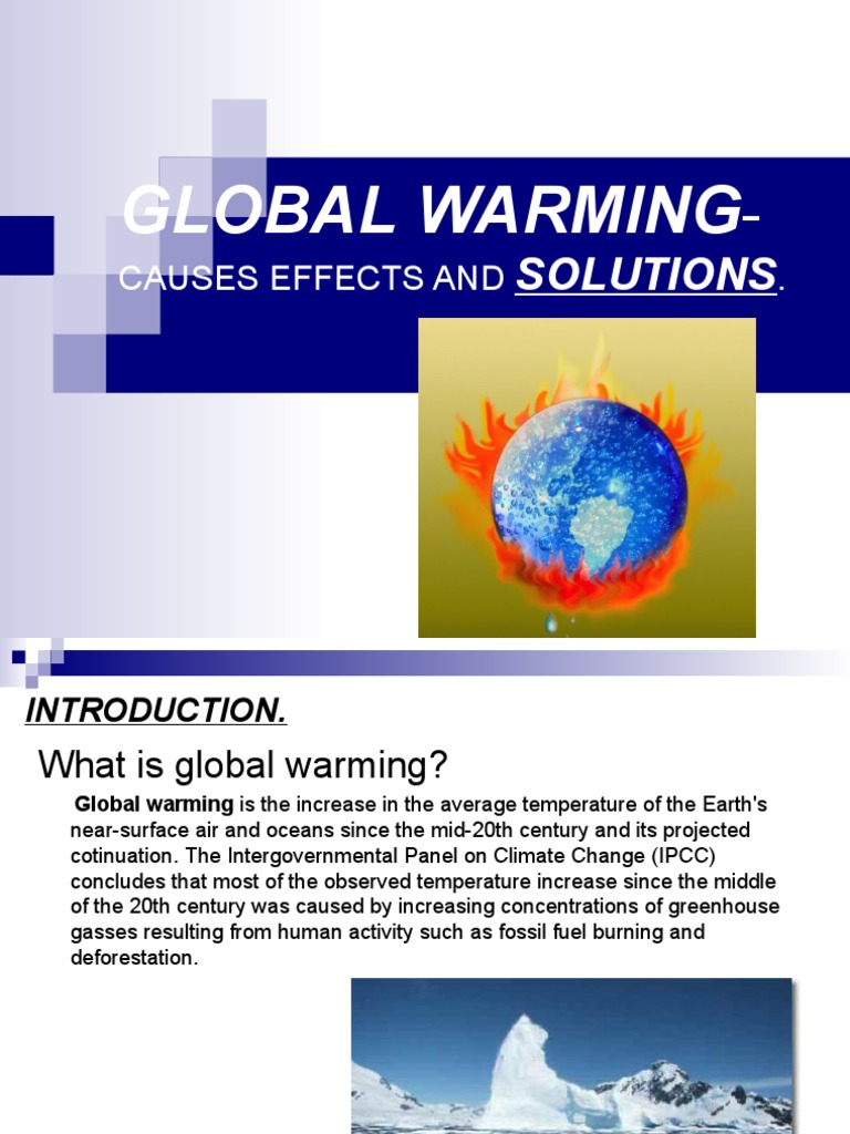 Global Warming - Causes Effects and Solutions | PDF | Climate Change ...