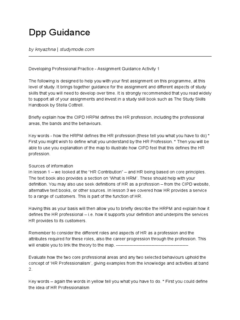 Defining the Modern HR Professional: Guidance on Applying the CIPD HR ...