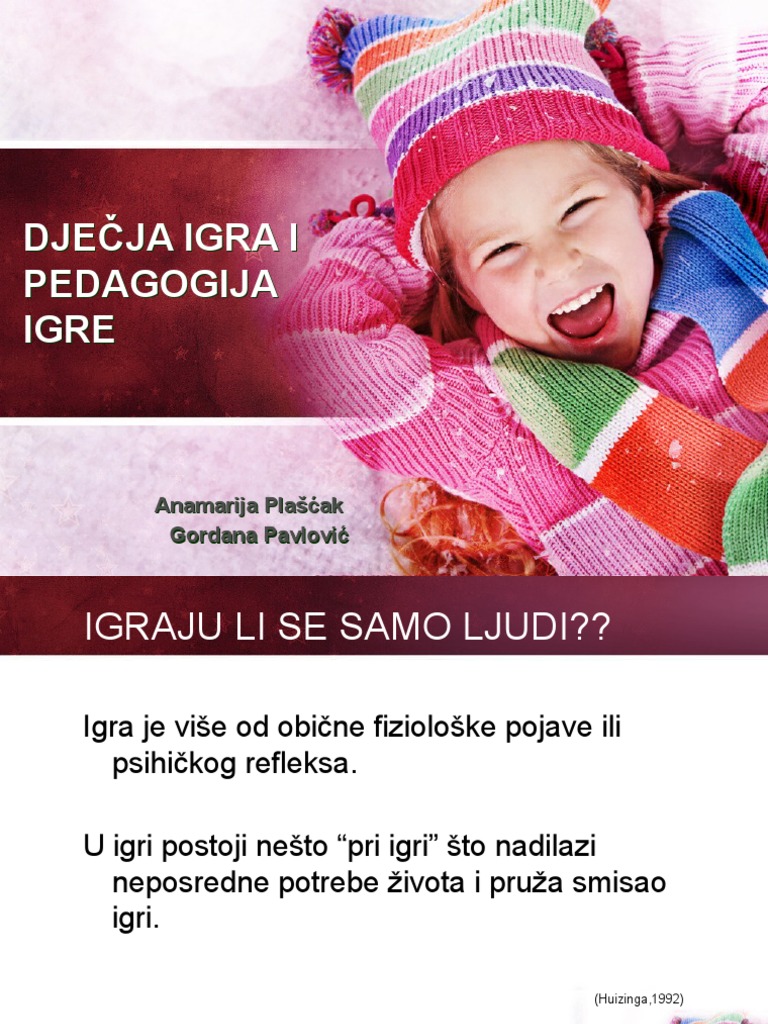 Dječja Igra I Pedagogija Igre | PDF