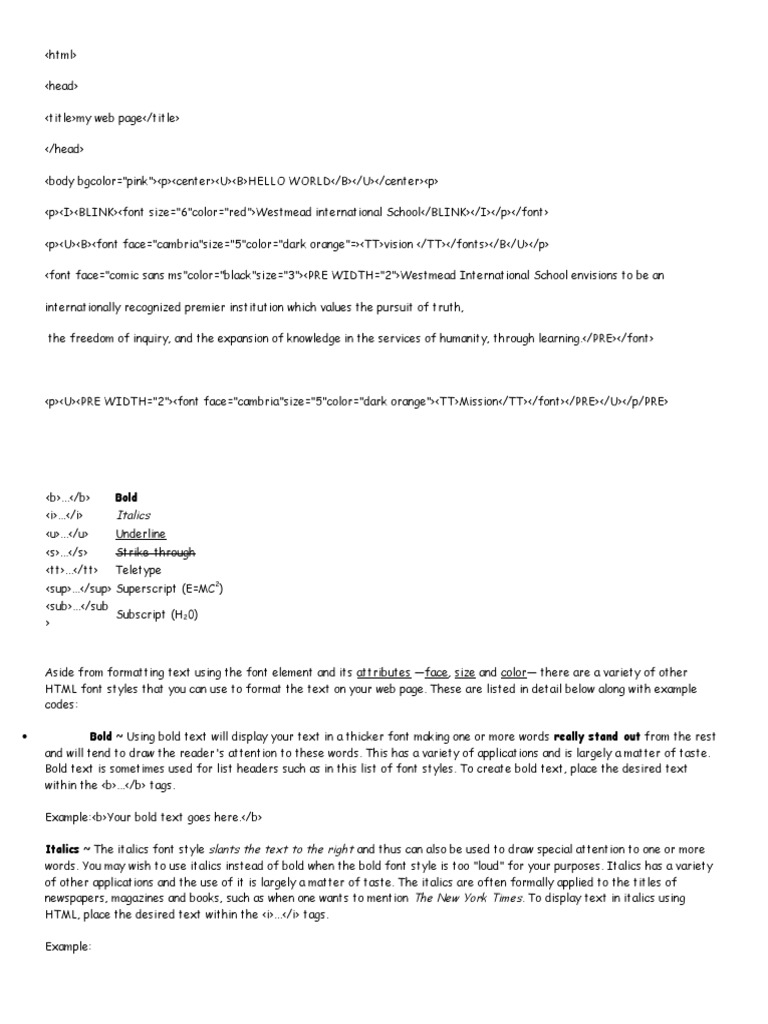 HTML | PDF | Computing | Notation