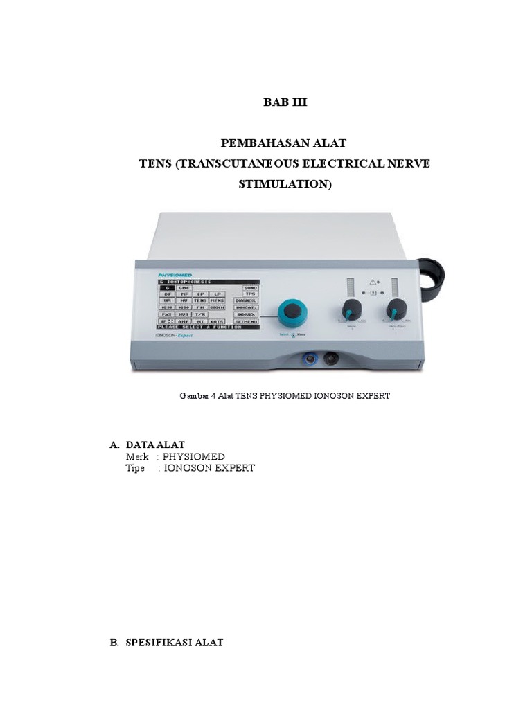 Alat TENS Fisioterapi PHYSIOMED Expert | PDF