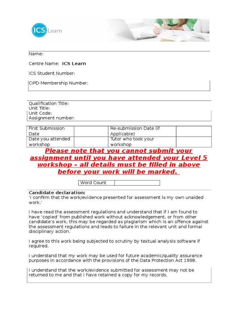 CIPD Int Assignment Cover Sheet | PDF | Business | Law