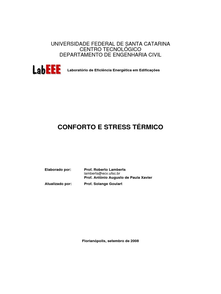 Iso 8996 Ufsc - Lampert | PDF | Calor | Transpiração