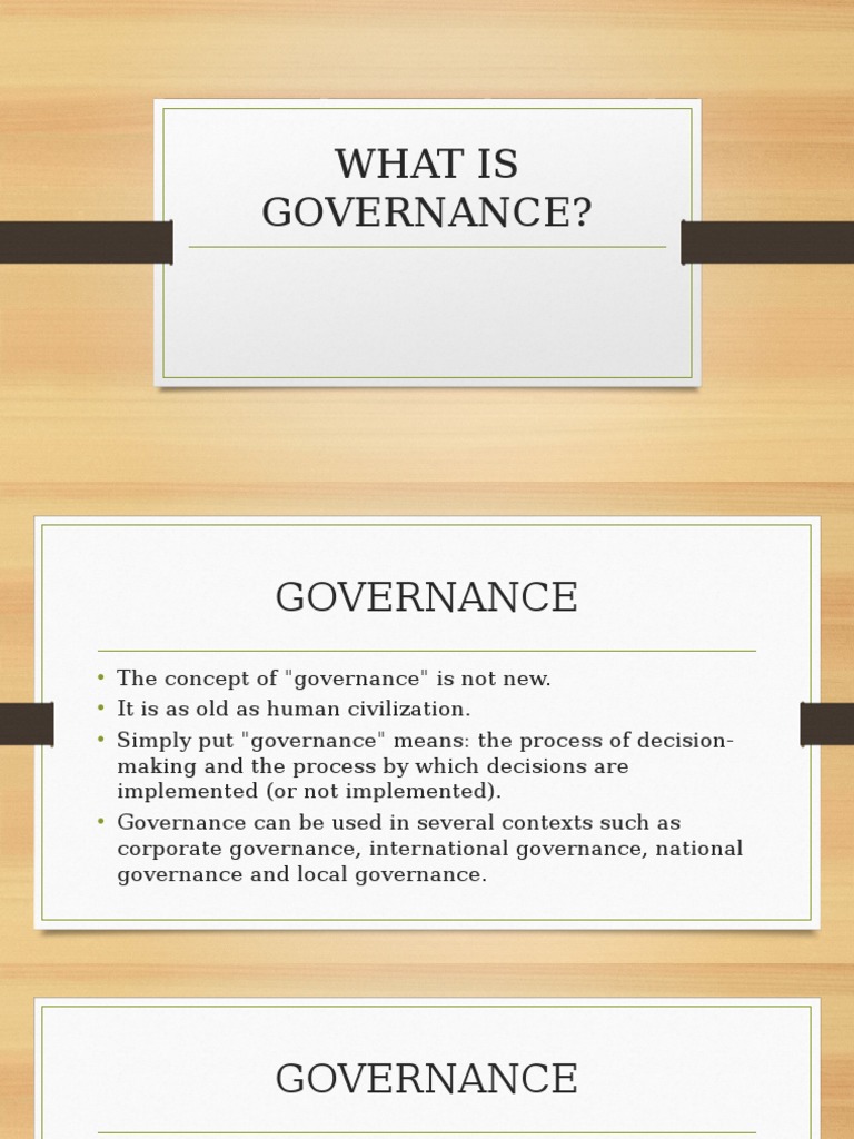 What Is Governance | PDF | Good Governance | Governance