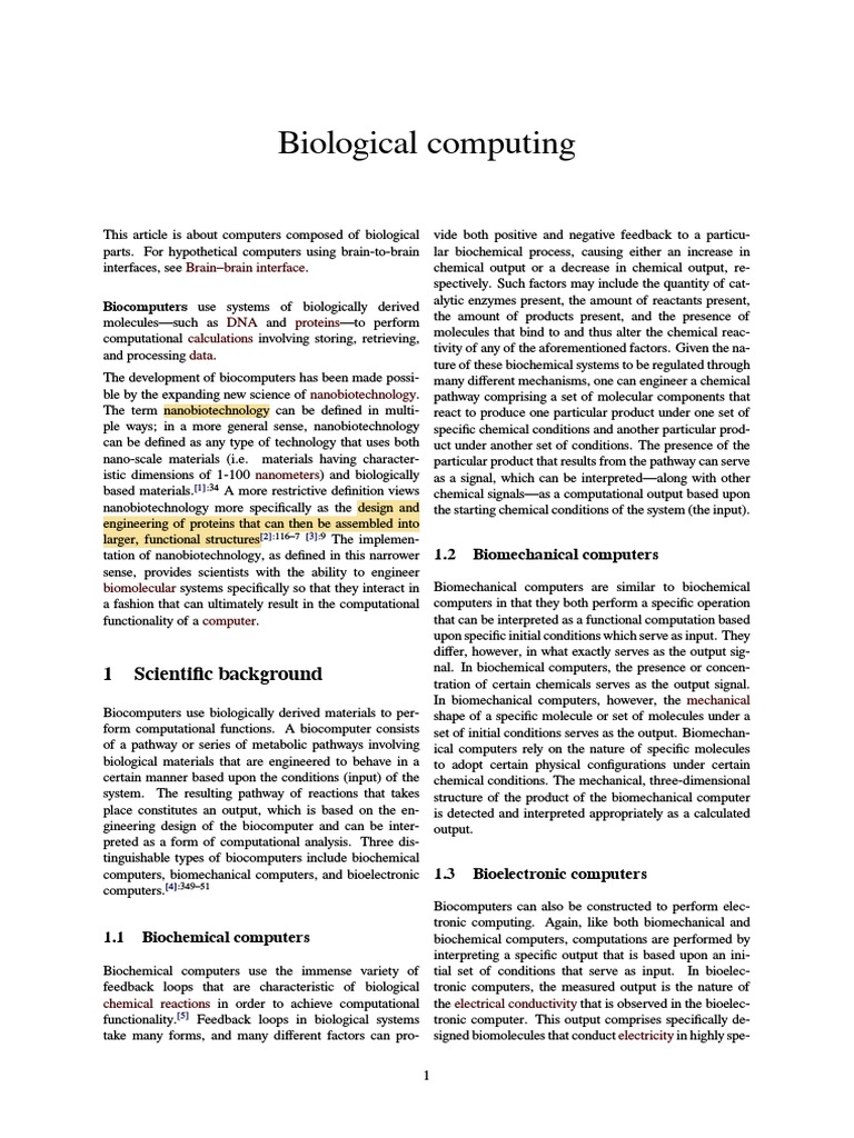 Biological Computing | PDF