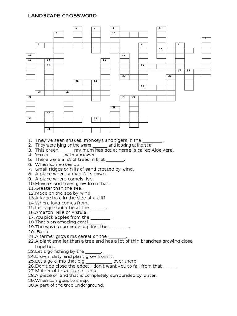 Crossword Landscape | PDF