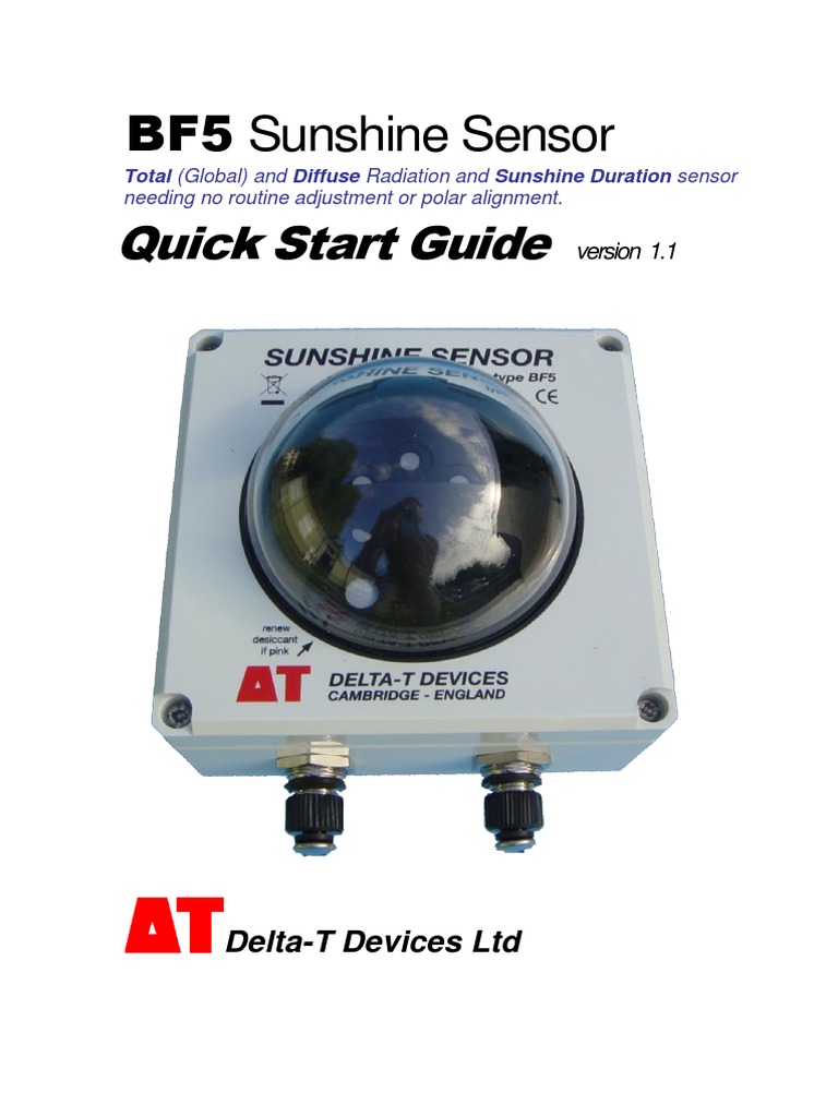 BF5 Sunshine Sensor Quick Start Guide v1.1 | PDF | Personal Computers ...