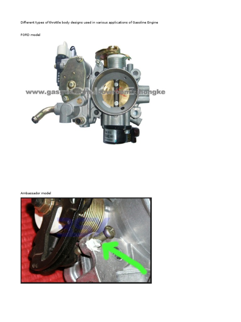 Different Types of Throttle Body Designs Used in Various Applications ...