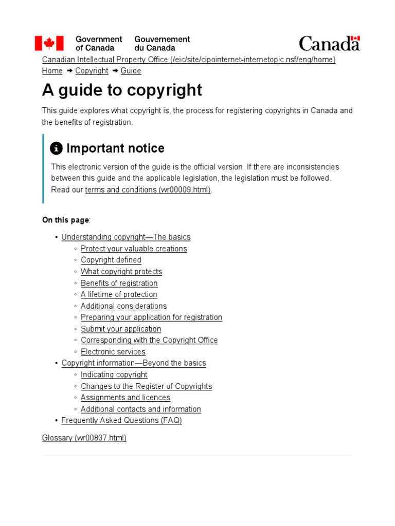 A Guide To Copyright | PDF | United States Copyright Office | Copyright
