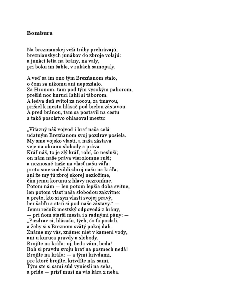 Samo Chalupka - Bombura | PDF