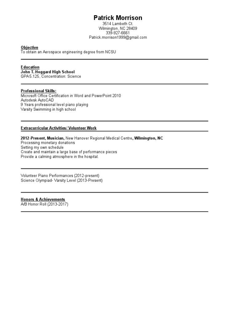 Patrick Morrison-Resume | PDF