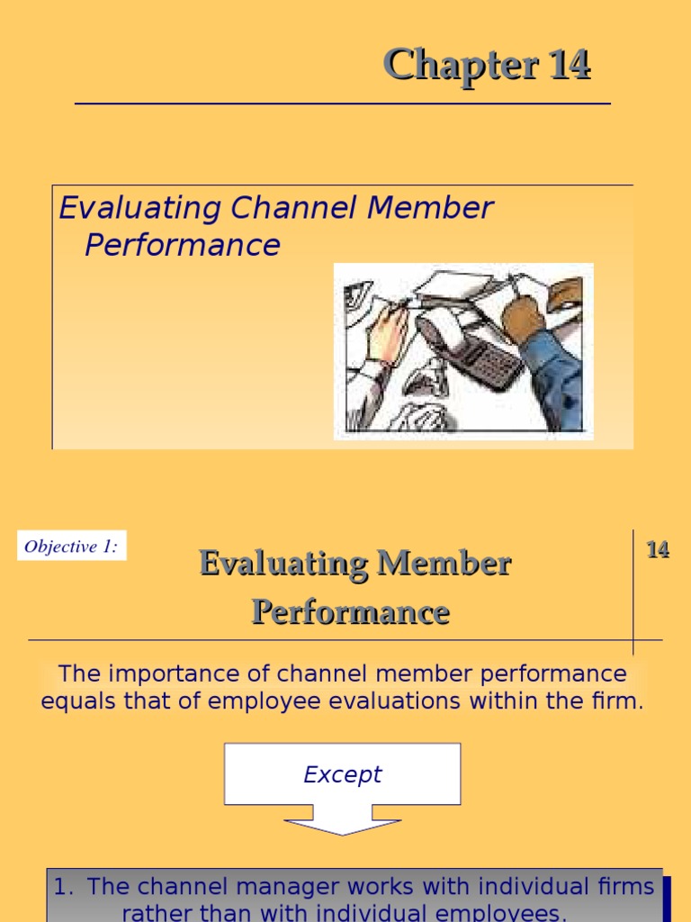Evaluating Channel Member Performance | PDF | Sales | Evaluation