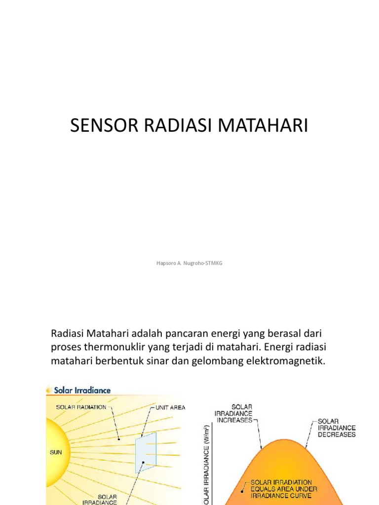 Sensor - Radiasi Matahari | PDF | Sains & Matematika | Teknologi & Rekayasa