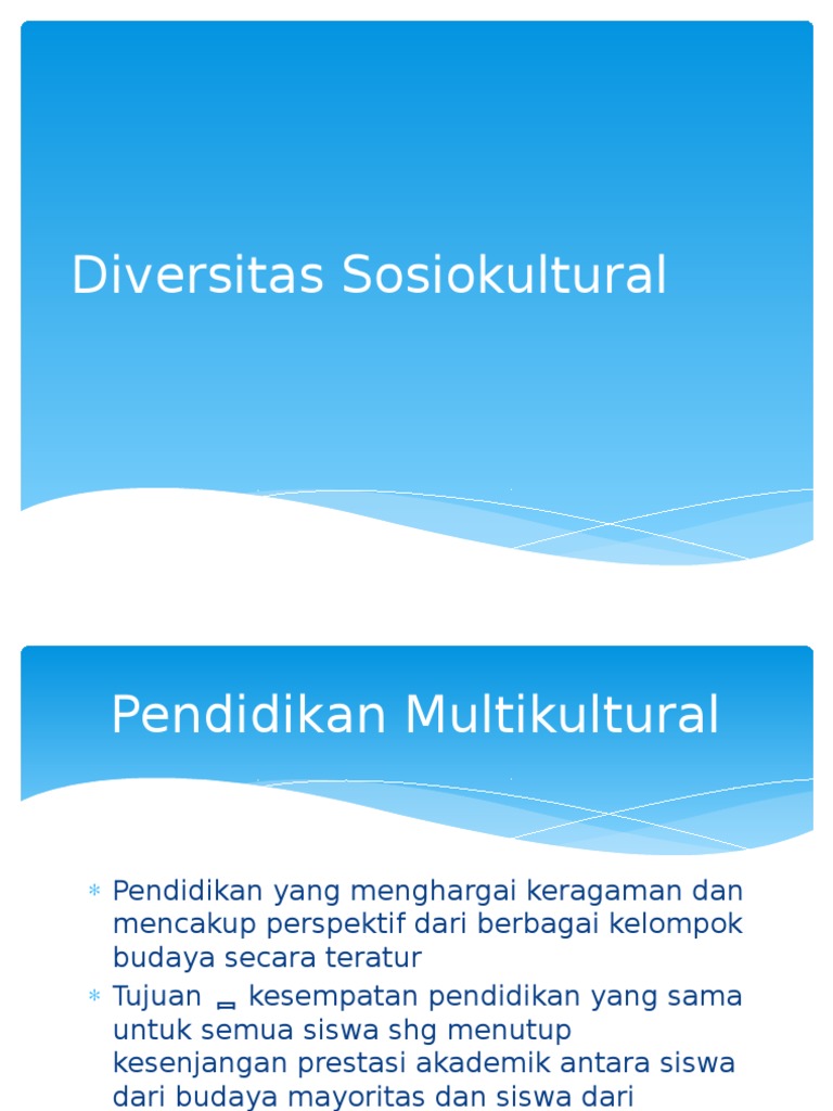 Diversitas Sosiokultural | PDF