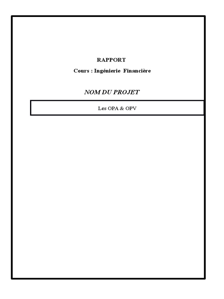 Rapport | PDF