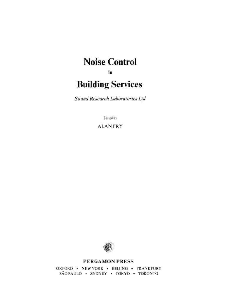 Noise Control in Building Services | PDF
