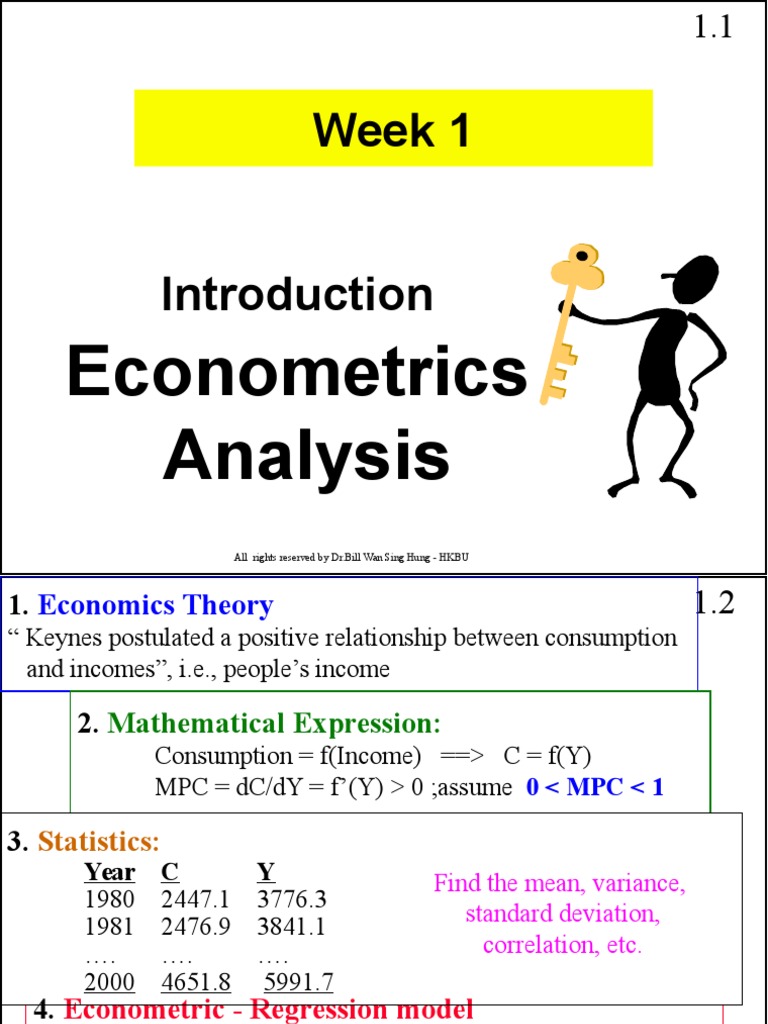 G Lecture01 | PDF | Econometrics | Statistics