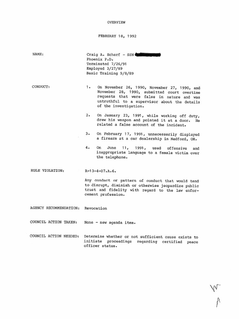 Phoenix Police Termination | PDF