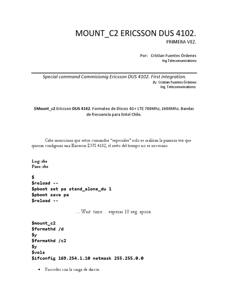 Mount - c2 Ericsson DUS-4102. | PDF