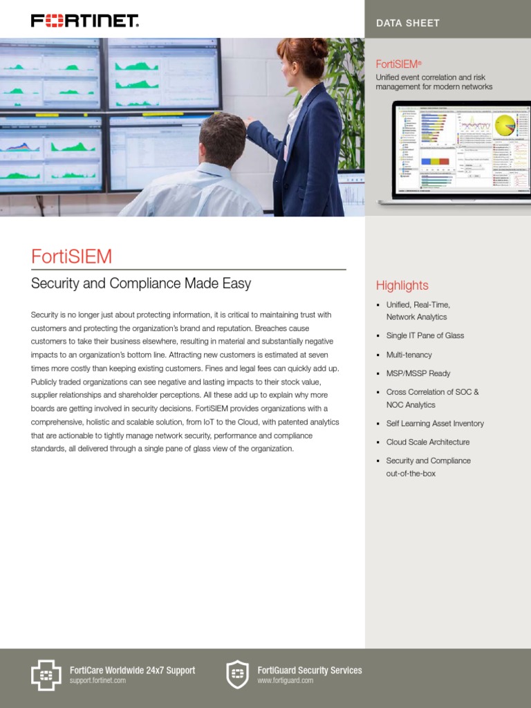 FortiSIEM Data Sheet | PDF | Cloud Computing | Computer Network