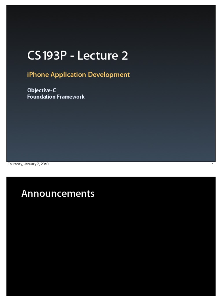 Cs193p Lecture 2 Iphone Application Development Download Free Pdf