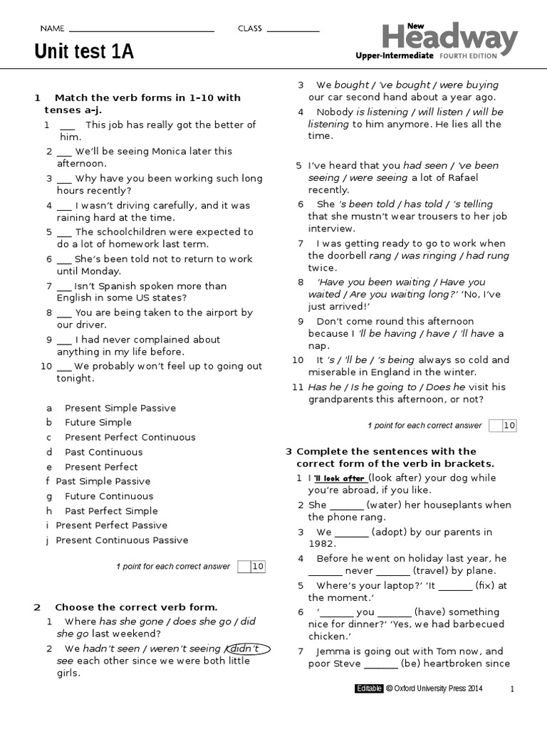 Uppint Unit 1 A | PDF | Grammar | Languages