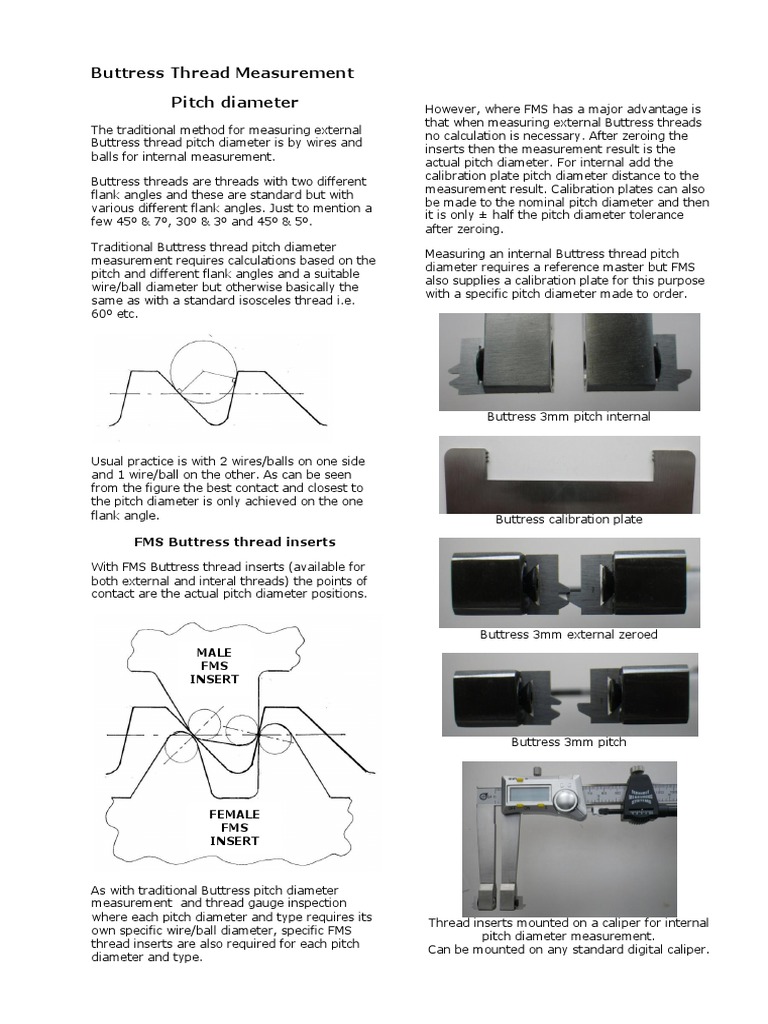 Buttress Thread Measurement Techniques | PDF | Manufactured Goods | Tools