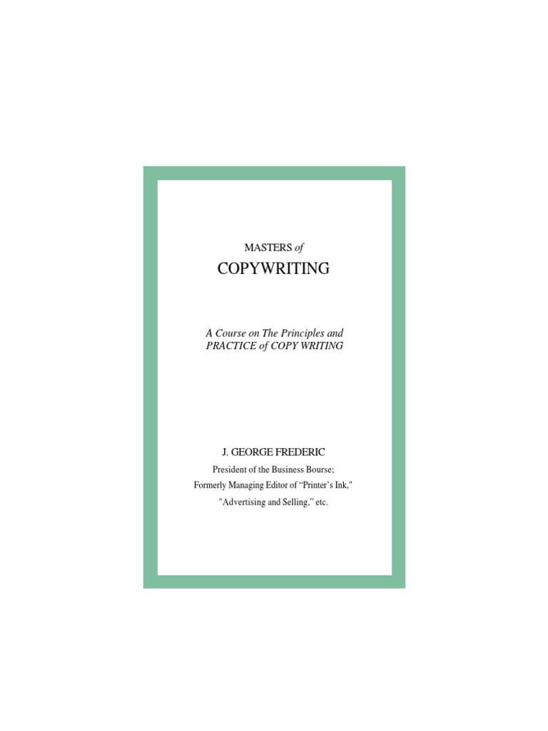 Masters of Copy Writing | PDF | Newspapers | Advertising
