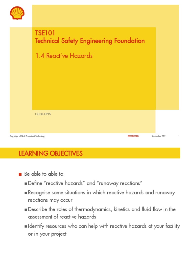 1.4 Reactive Hazards | Reactivity (Chemistry) | Chemical Kinetics ...