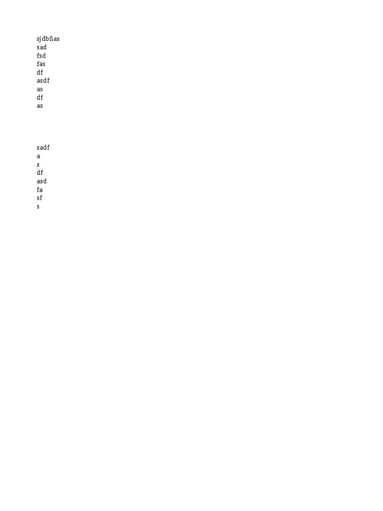 Sjdbñas Sad FSD Fas DF Asdf As DF As | PDF