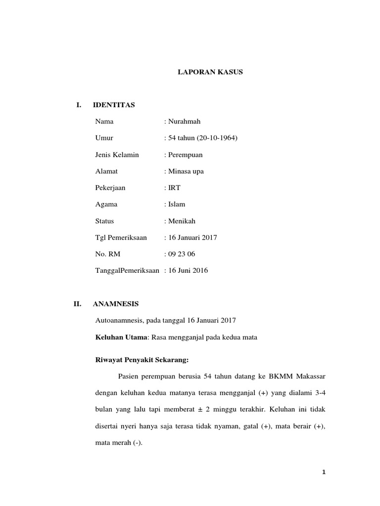 Kasus Lithiasis pada Konjungtiva Mata | PDF