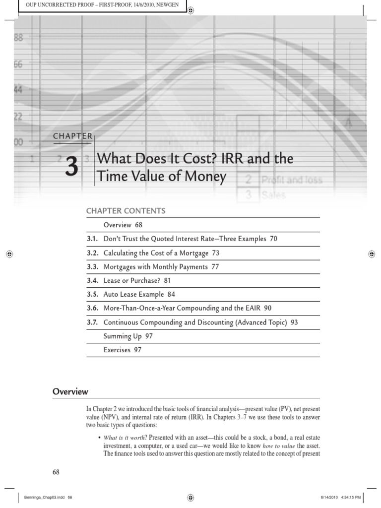 What Does It Cost? IRR and The Time Value of Money | PDF | Annual ...