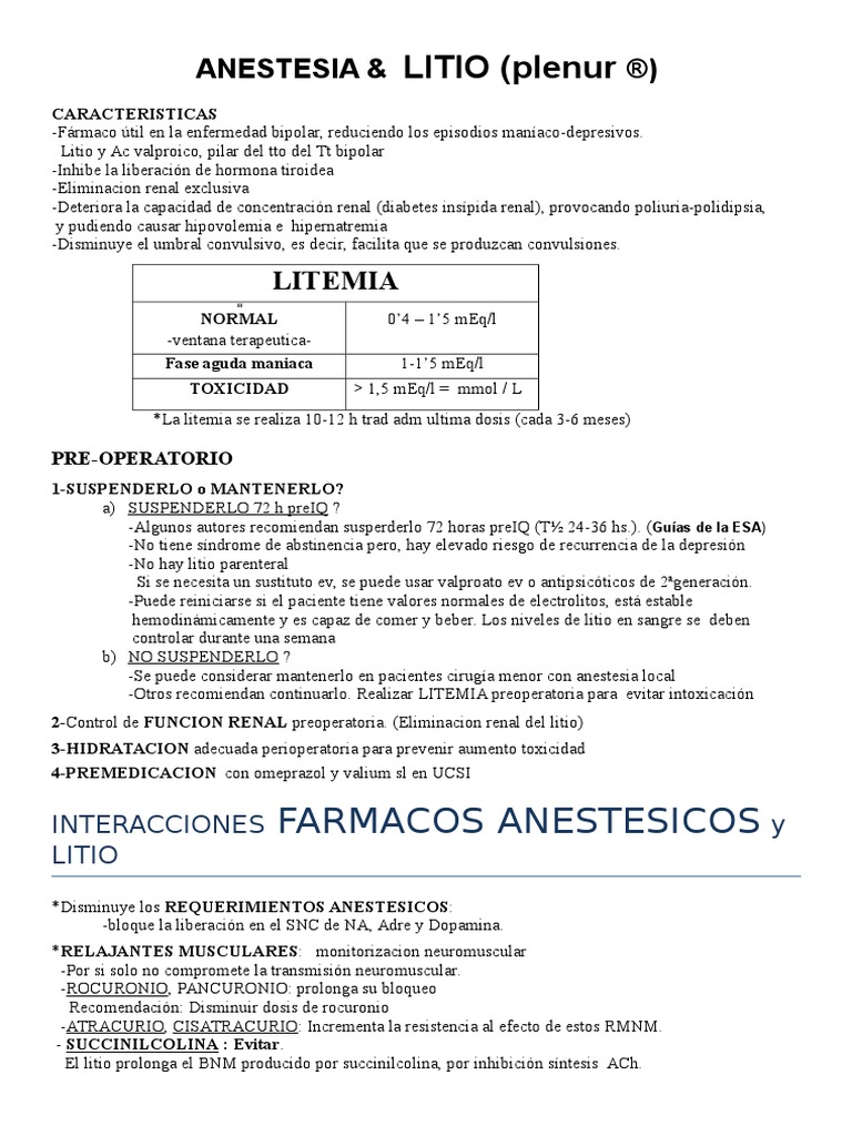 Litio 2 | PDF | Desorden bipolar | Farmacología